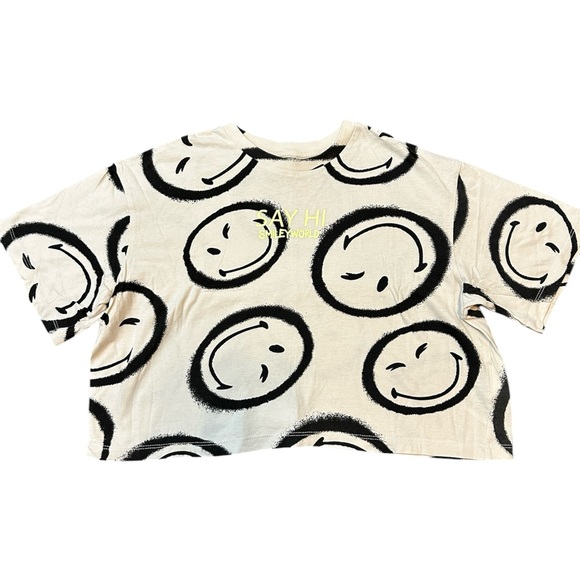 H&M | Shirts & Tops | Hm X Smiley World Collaboration Face Kids Tshirt ...